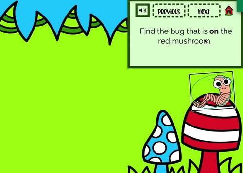 Insect Spatial Concepts: On, Off by Jennie's Speech Room | TPT