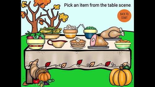 Thanksgiving Feast Gross Motor Digital Game | TpT