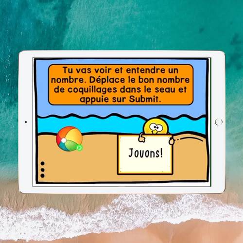 Compte jusqu'à 10 | Les coquillages | Cartes Boom avec audio | TPT