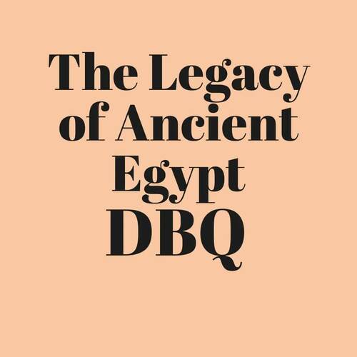 Ancient Egypt DBQ by All Things History Lesson Plans | TPT