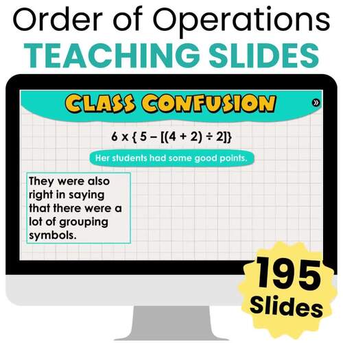 Order of Operations Set 3: Braces or Brackets - 5th Grade Math Teaching ...