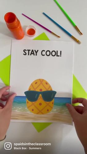 Handprint Artwork SUMMER theme by Spaids in the Classroom - Allison Spaid