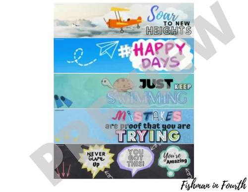 Animated Google Classroom Headers (Motivational) by Fishman in Fourth