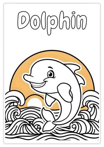 Best Pintable Sea Animal Dolphin coloring page,kids,cute,Printable ...