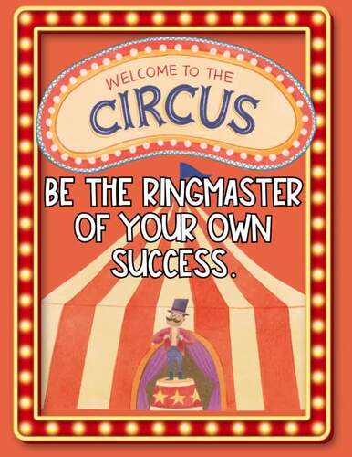 Circus Classroom Posters l 10 Editable Circus Themed Class Posters