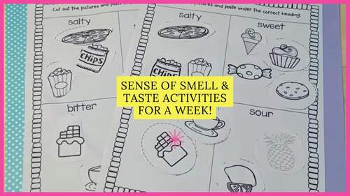 Sense of Smell & Taste Activities for a Week by Nomadic Bee | TPT