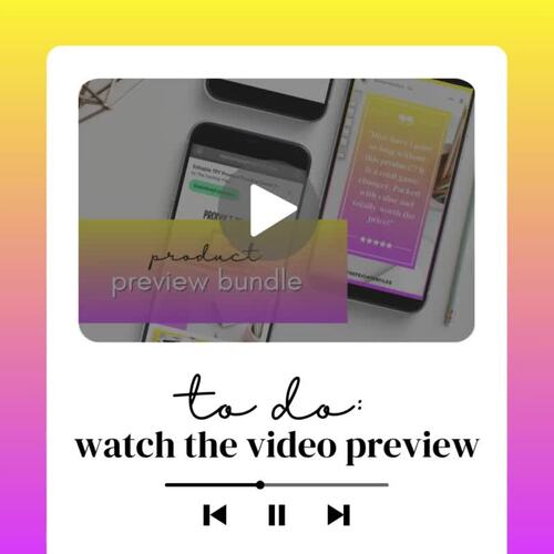 Canva Templates for TPT Authors Product Preview Bundle - Gradient Theme