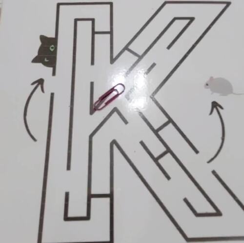 Magnetic alphabet maze worksheet for ESL new comer Improve letter ...