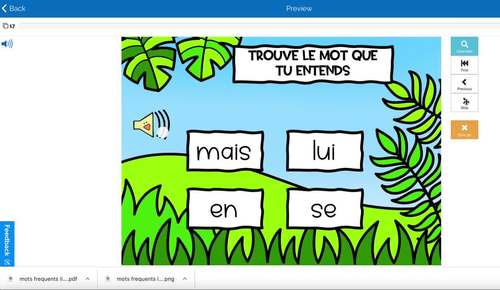 French High frequency words BOOM CARDS | Mots fréquents LIST 3 SET 1