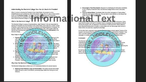 Electoral College Math Challenge by The MiddleVerse | TPT