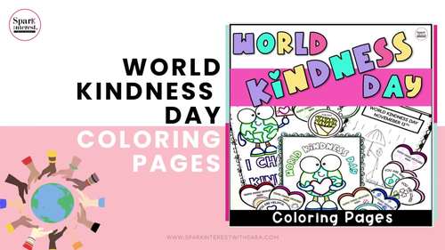 World Kindness Day Coloring Pages by Spark Interest with Sara | TPT