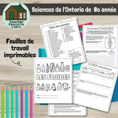 Grade 8 FRENCH Science Workbooks (NEW 2022 Ontario Curriculum) | TPT