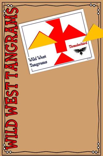 TANGRAMS TANGRAM PUZZLES Math Center Critical Thinking Western Theme
