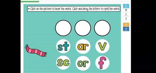 R-controlled Vowels AR Words with Encoding Spelling Practice Boom™ Cards