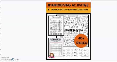 Thanksgiving Activities BUNDLE Distance Learning | Google Classroom & PDF