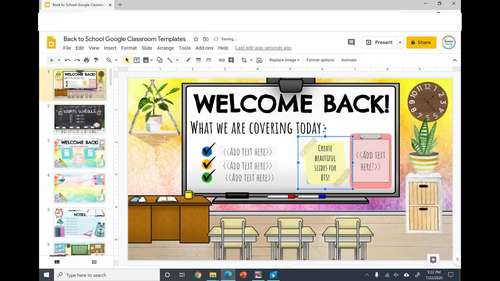 Google Slides Templates Virtual Classroom Templates for Distance ...