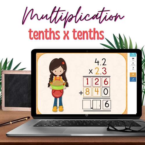 Thanksgiving Multiplying Decimals Boom Cards - Multiply to the Tenths ...
