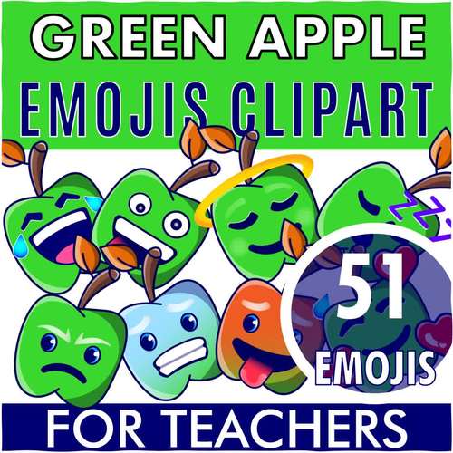 Green Apple Emojis Green Apple Smiley Faces Green Apple Emoticons Clipart