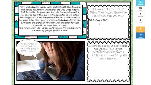 Sarcasm scenarios pictures teens social language skills inferencing ...