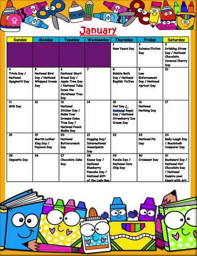 The 2026 National and FUN Holiday - 12-Month Calendar by Admin 4 You