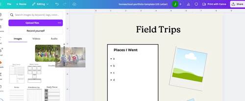 Homeschool Teacher Portfolio Templates | Editable Homeschool Student ...