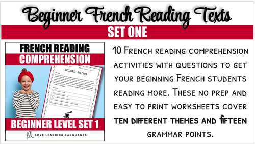 French Reading Comprehension for Beginners - BUNDLE - Compréhension de ...