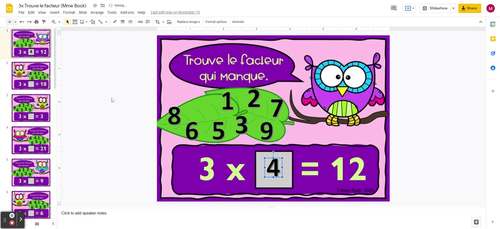La multiplication x3 Trouve le facteur: Google Slides™ by Mme Bock