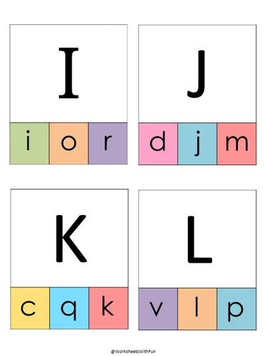 Alphabet Flashcards, Upper & Lowercase, Letter Recognition, Clip Cards ...