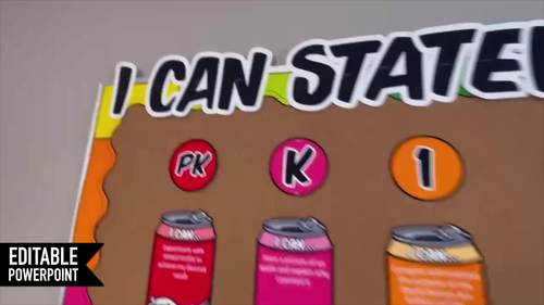 Editable I CAN Statements Template & Bulletin Board for Objectives and ...