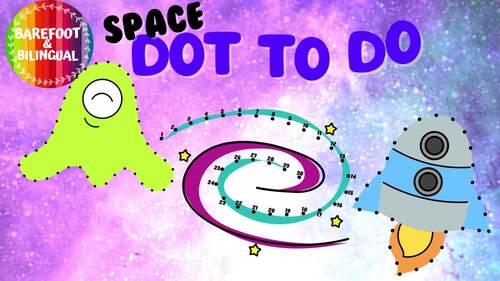 Space Dot to Dot Clipart | Outer Space Clipart for Dot to Dot Activities