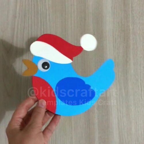 Christmas Bird Hat Winter Snowflake Craft Bulletin Board Door Crafts ...