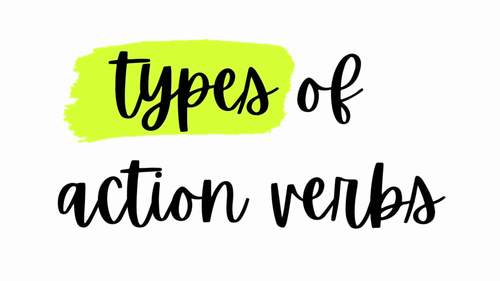 (Grammar) Action Verbs Doodle Notes by AuriemmaAir | TPT