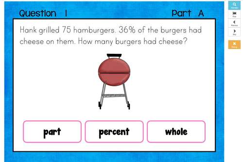 Percent Proportion Word Problems Level 2 Digital Interactive Boom Cards