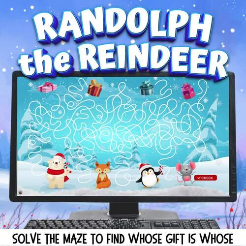 Winter/Christmas Digital Escape-Randolph the Reindeer INTERACTIVE ...