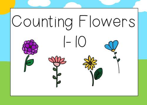 Counting Flowers 1-10 Digital Activity - BOOM CARDS™ by Mainly Grace