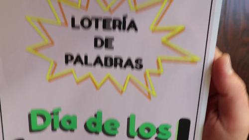 Lotería de palabras / Día de los Muertos Bingo words game plus Worksheet