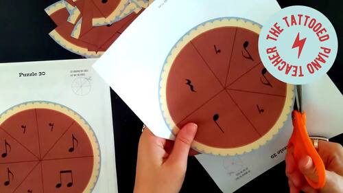 PUMPKIN PIE RHYTHM PUZZLES: Thanksgiving Music Game, Fall Note & Rest ...