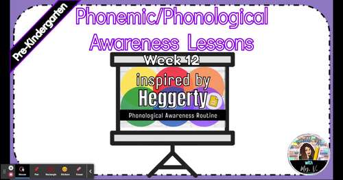 Phonological Awareness Heggerty Inspired Weeks 9-12 Pre-k Purple Book