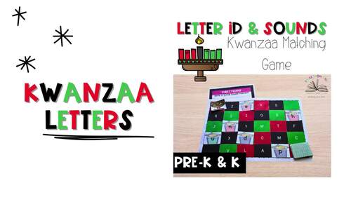 Letter Identification & Sounds Intervention or Center Game - Kwanzaa Themed