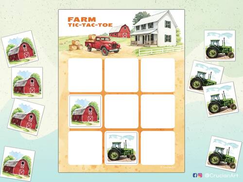 On the Farm Tic-Tac-Toe | Simple Strategy Game for Visual & Cognitive ...