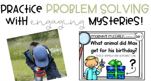 PAPERLESS Kindergarten Math Reading Problem Solving Mysteries BUNDLE ...