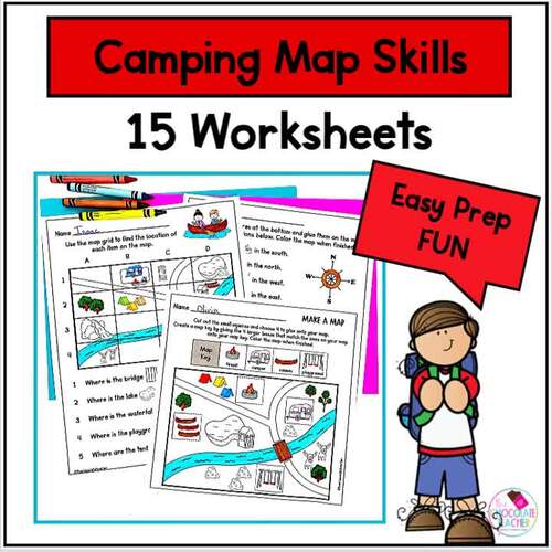 Map Skills - 1st Grade Social Studies - Camping Theme by The Chocolate ...