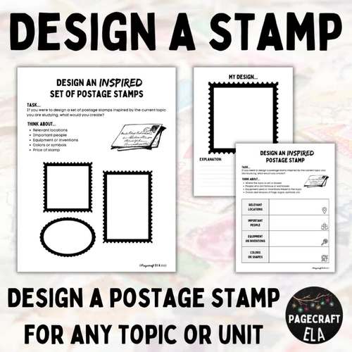 Design a Postage Stamp | Any Unit or Topic | Creative Activity | Fast ...