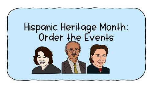 Hispanic Heritage Month Reading Activity Worksheet Set Ordering | TPT
