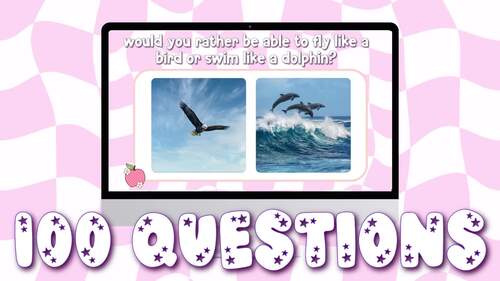 Would You Rather Brain Breaks | Retro Pink | Fun Morning Meeting Slides SEL