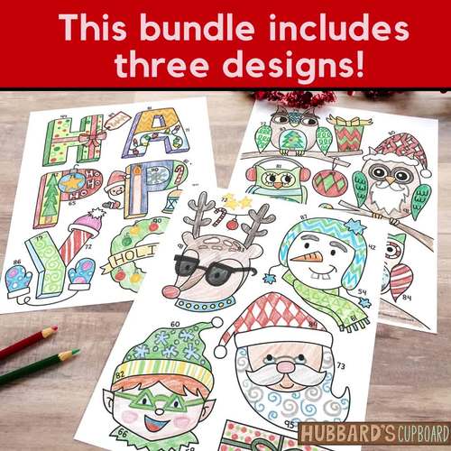 3rd 4th Grade Winter Christmas 2-3 Double Digit Addition with without ...