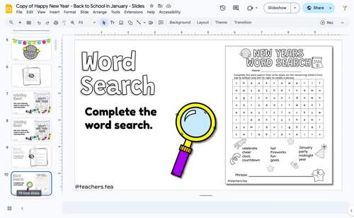 January Back to School Goal Setting and Activities by Teachers Tea TPT