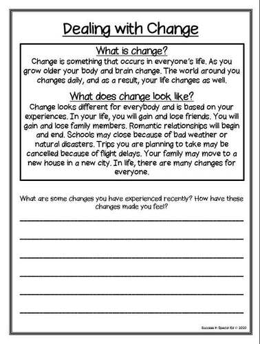 Flexible Thinking Dealing with Change for Middle and High School