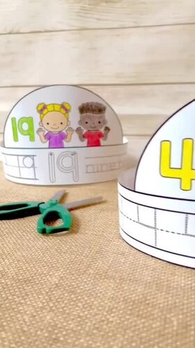 Number Crowns | Numeracy Hats | Math Activity | Fine Motor by Ready Set ...