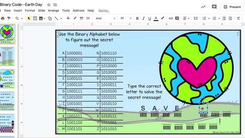 Digital Binary Code Secret Message for Earth Day by Sunny Days in the ...